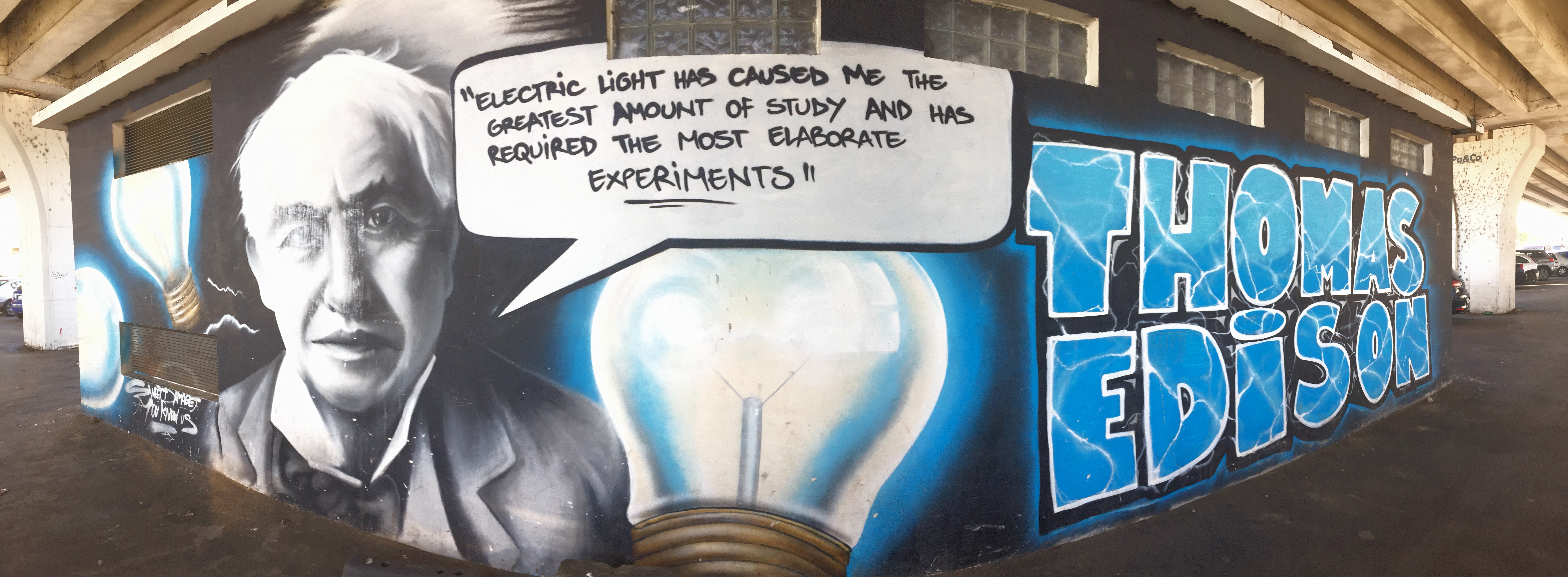 Thomas Edison Graffiti - Panorama Bilder von Thomas Schäfer